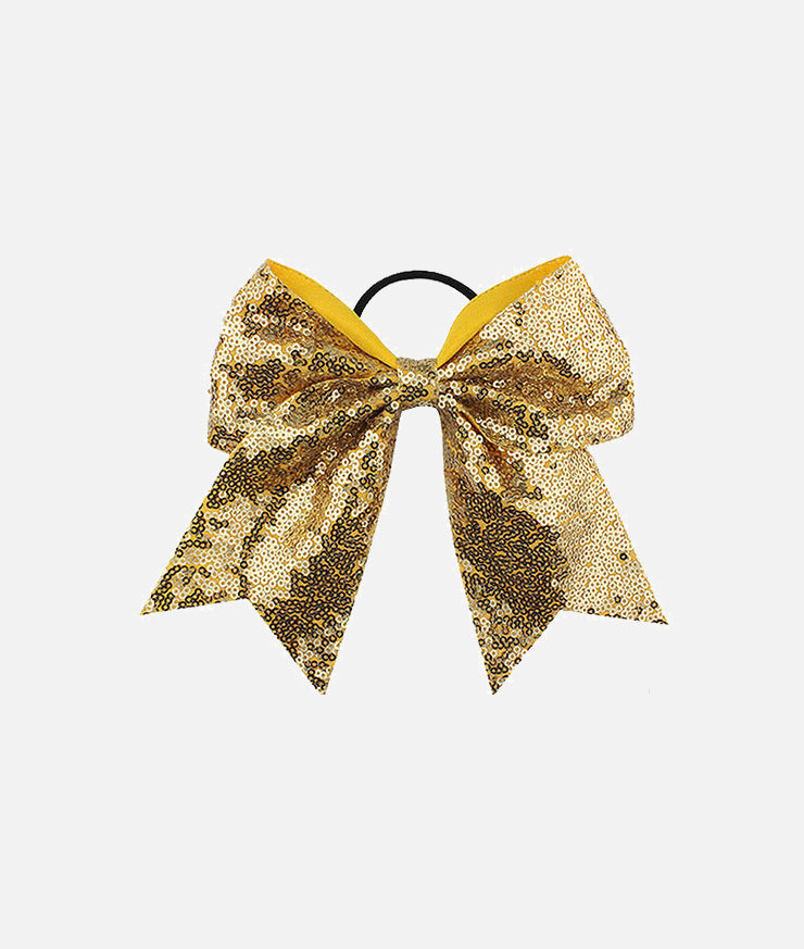 Gold Sparkle Hair Bow – Sparkle Athletic