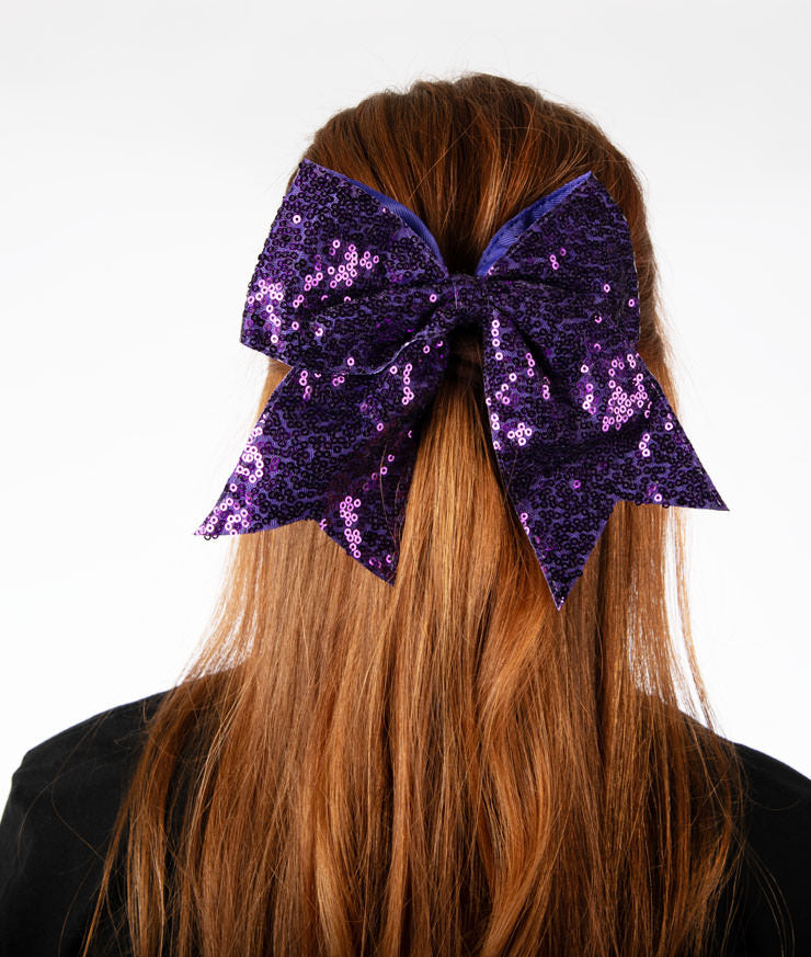 Dark Purple Sparkle Hair Bow – Sparkle Athletic