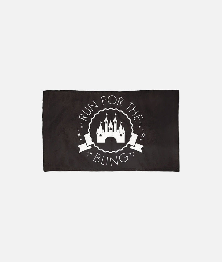 Run For The Bling Black Workout Towel – Sparkle Athletic